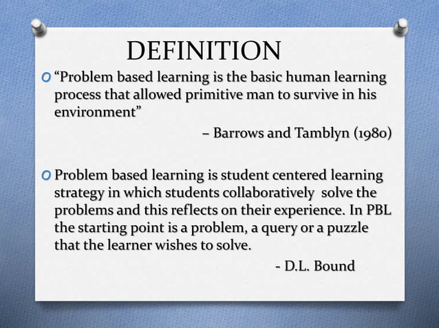 Problem based learning | PPT