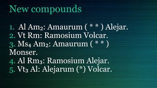 Problem based learning chemistry new elements activity | PPTX