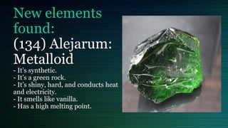 Problem based learning chemistry new elements activity | PPTX