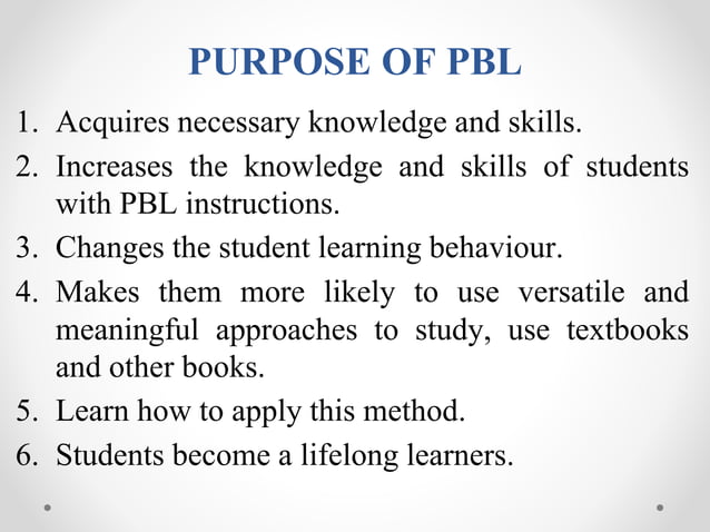 Problem based Learning (PBL) .pptx | Education