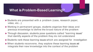 Problem-Based Learning and Team Based Learning: A Student-Centered ...