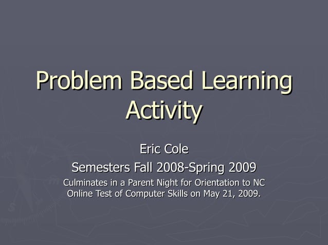 Problem Based Learning Activity | PPS
