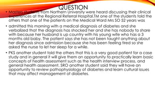 Comprehensive Case Study on Diabetes Mellitus: Patient Assessment and ...