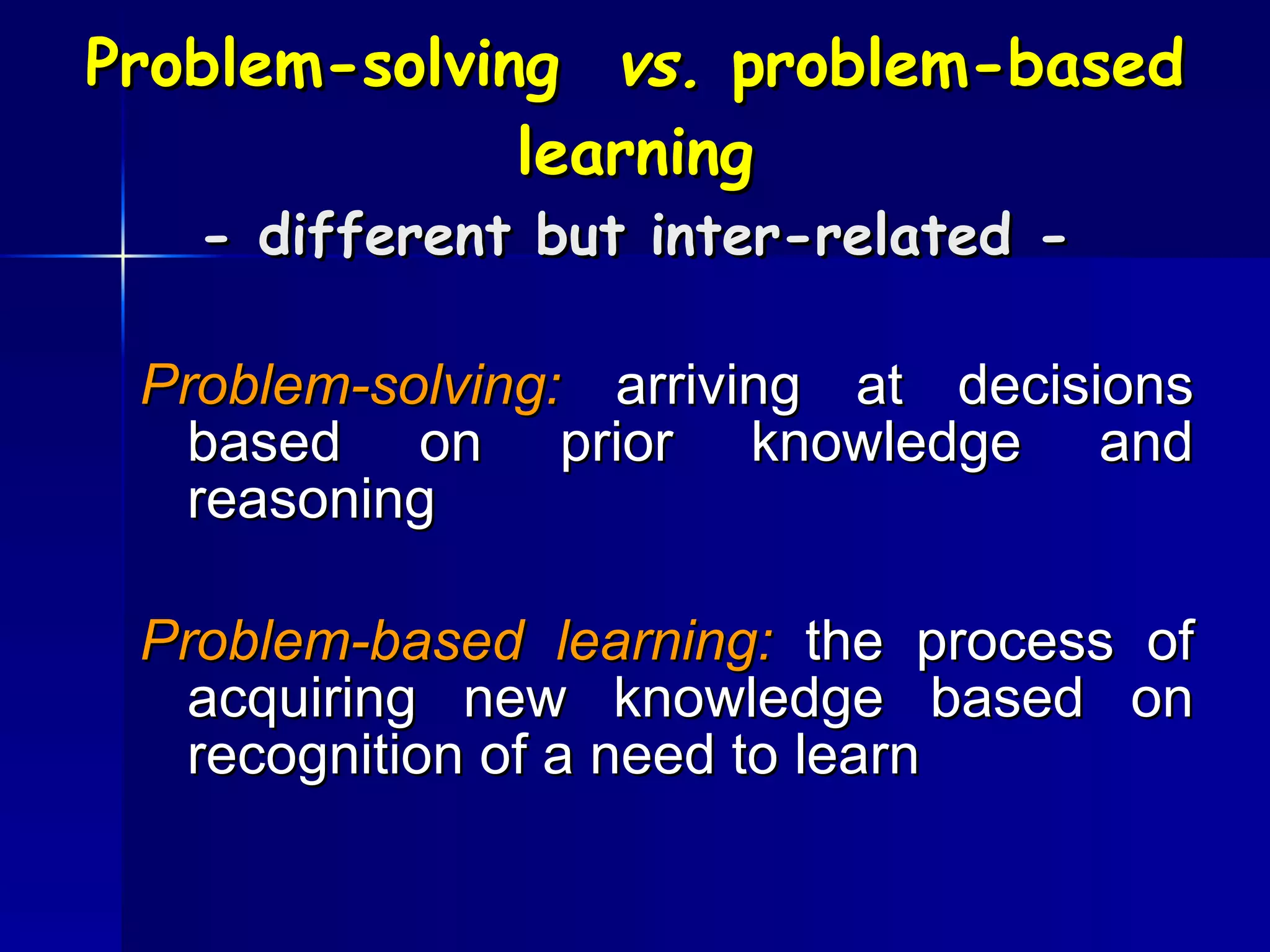 Problem Based Learning In Medical Education | PPT