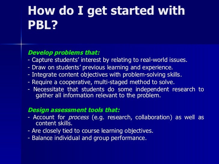 Problem Based Learning In Medical Education