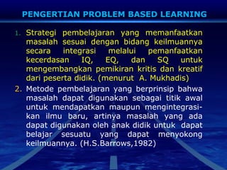 Problem based learning power point | PPTX