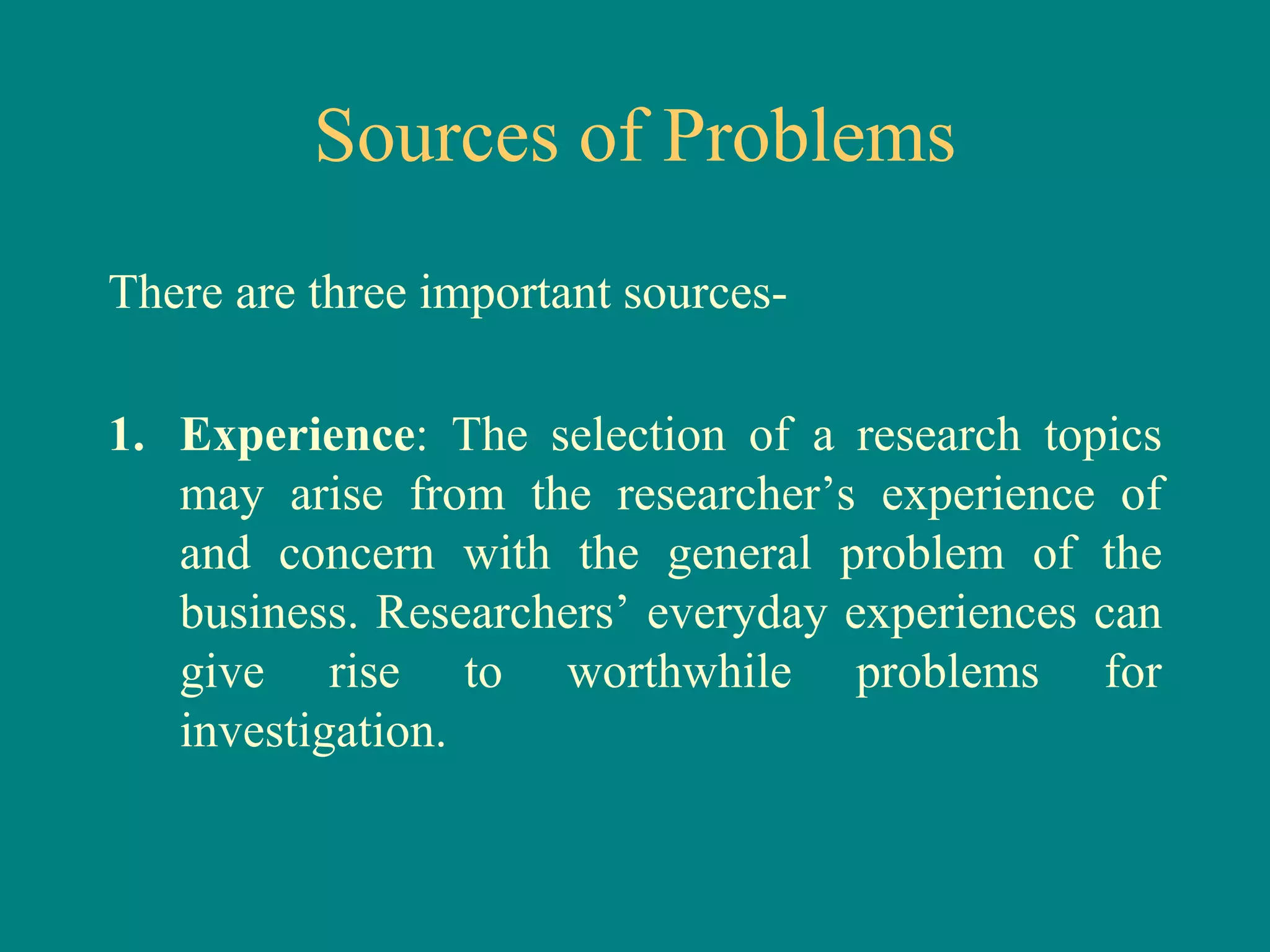 Problem Definition &The Research Proposal | PPT