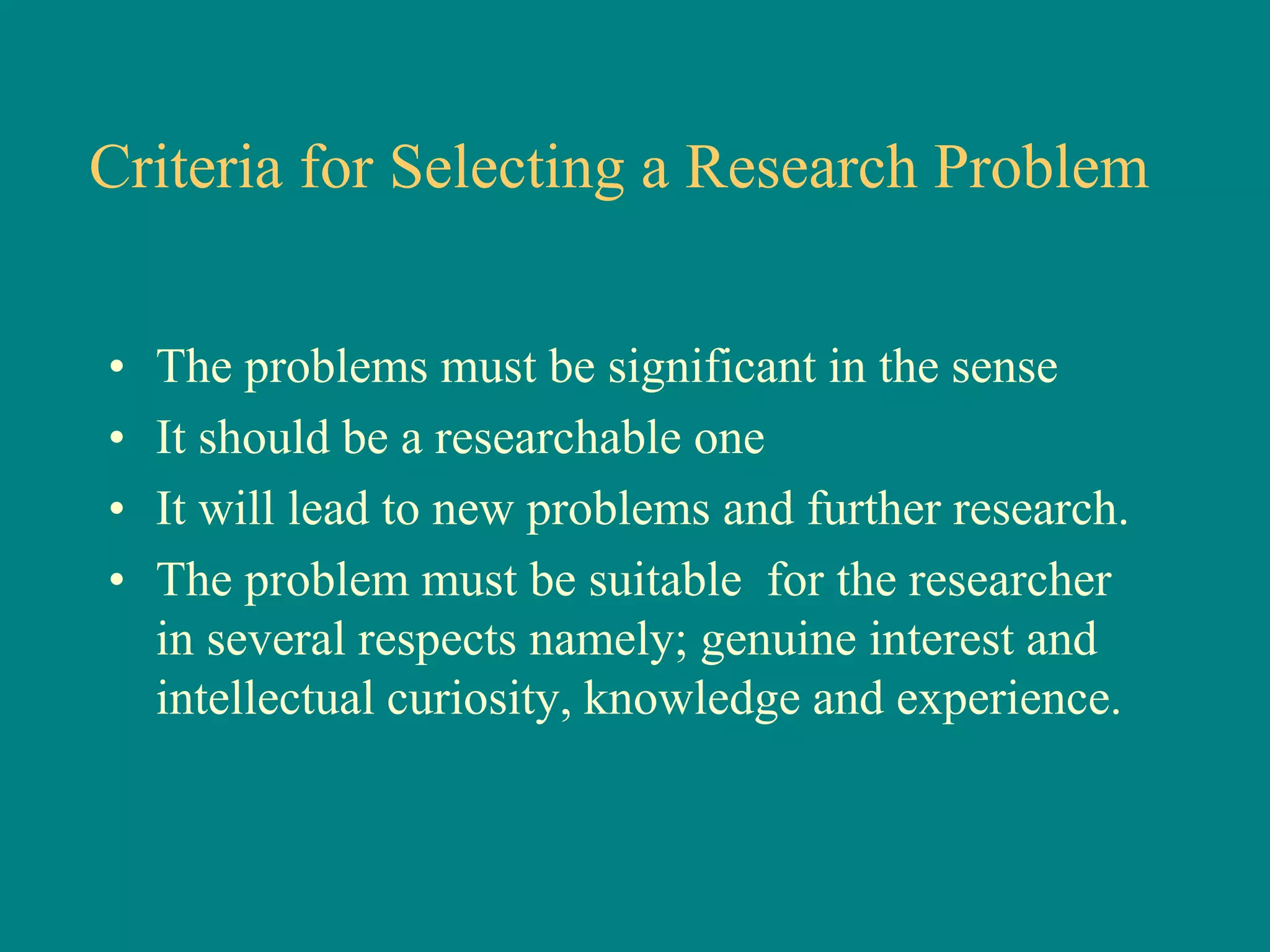 Problem Definition &The Research Proposal | PPT