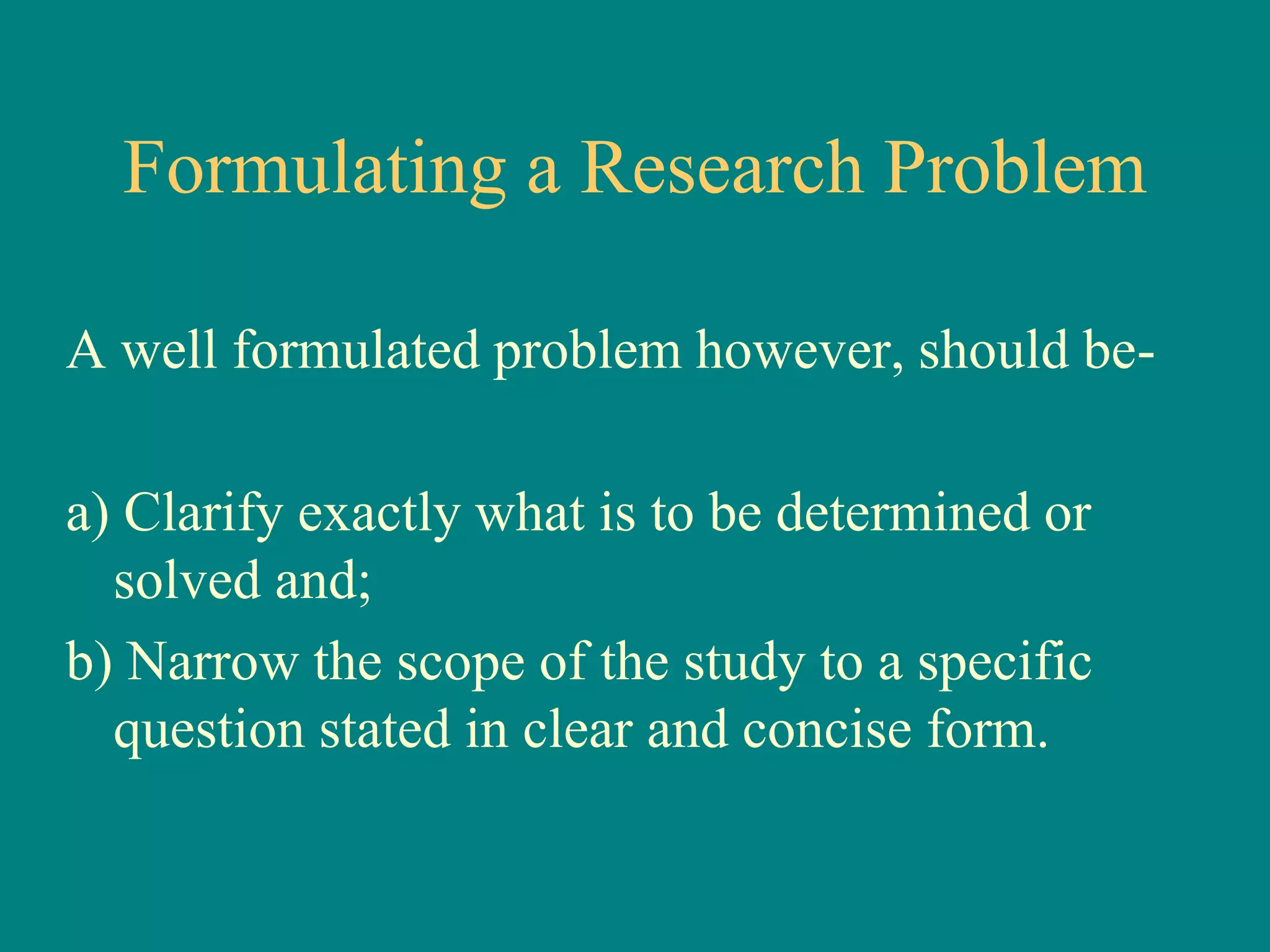 Problem Definition &The Research Proposal | PPT