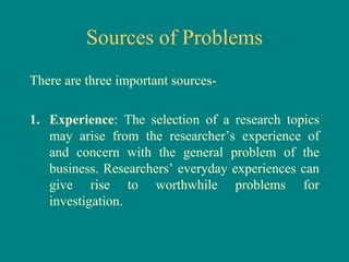 Problem Definition &The Research Proposal | PPT