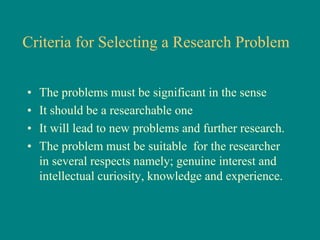 Problem Definition &The Research Proposal | PPT