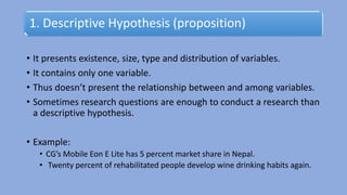 Problem definition and hypothesis formulation | PPTX | Science
