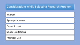Problem definition and hypothesis formulation | PPTX | Science