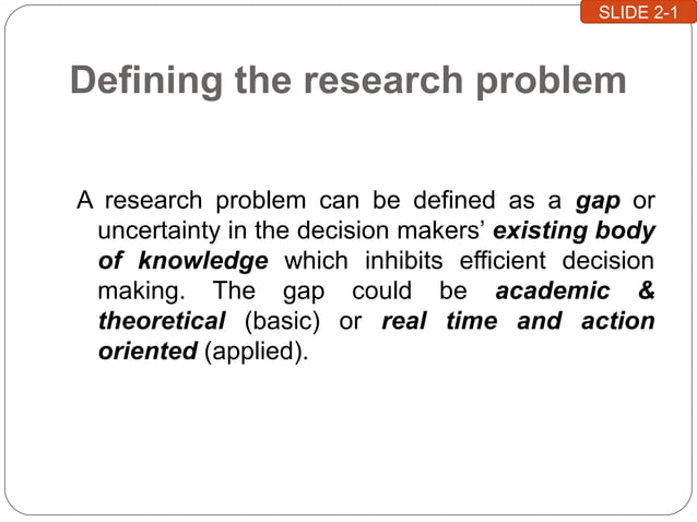 Problem definition research methodology | PPT | Business | Business and ...
