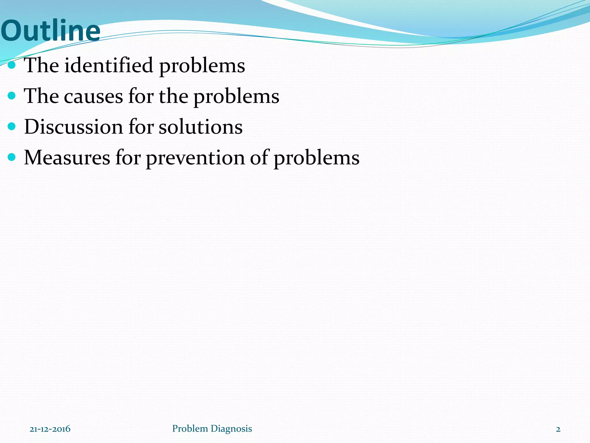 Problem diagnosis | PPT