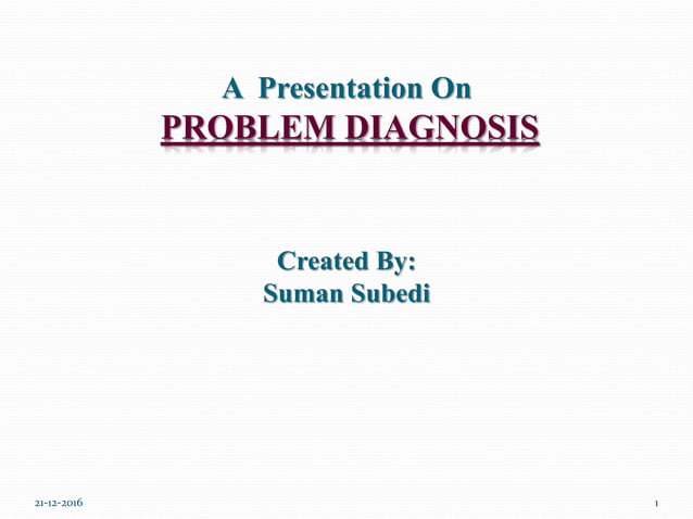Problem diagnosis | PPT