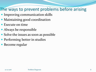 Problem diagnosis | PPT