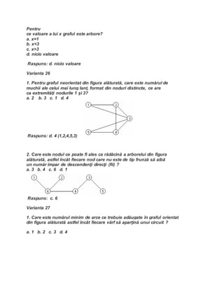 Probleme grafuri arbori | DOCX