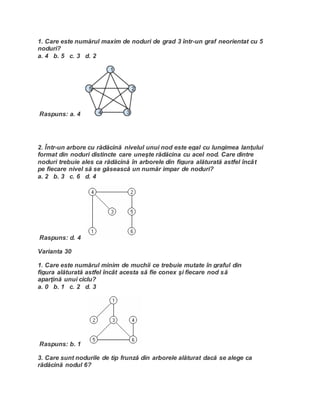 Probleme grafuri arbori | DOCX