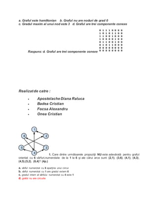 Probleme grafuri arbori | DOCX
