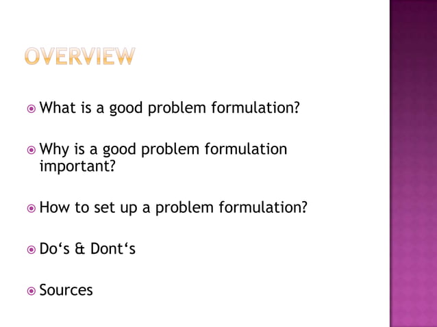Problem formulation | PPTX