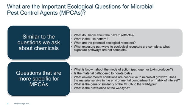 Problem Formulation As An Ecological Testing And Assessment Tool For Microbial Pesticides