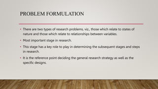 Problem Formulation or Defining a Research Problem.pptx | Education
