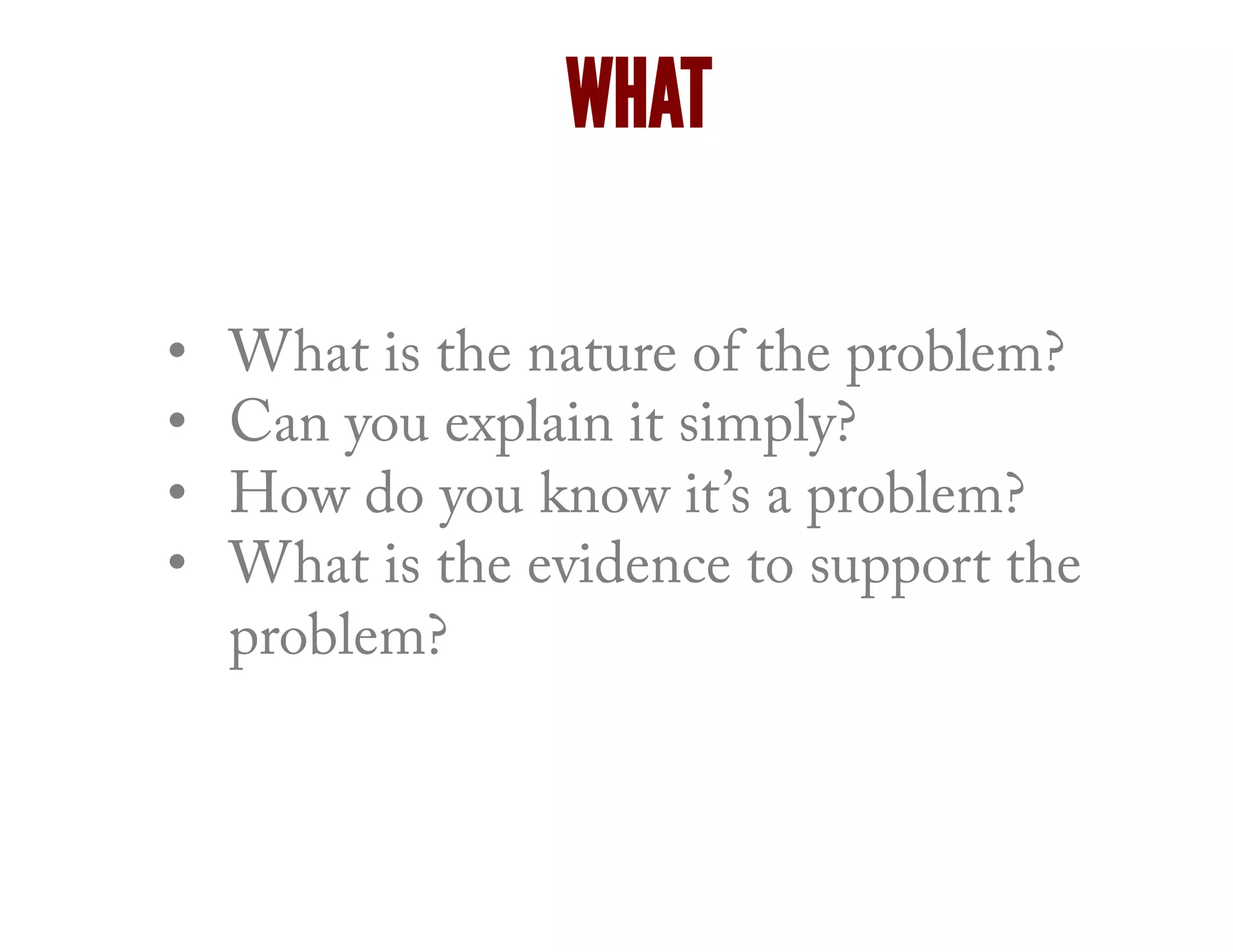 LeanUX: Problem Framing Using the 4 Ws | PDF
