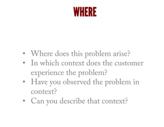 LeanUX: Problem Framing Using the 4 Ws | PDF