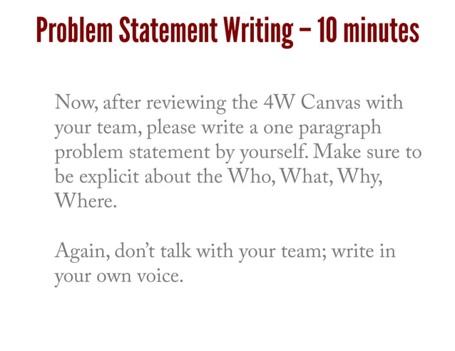 LeanUX: Problem Framing Using the 4 Ws | PDF | Technology & Computing