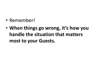 Problem handling in hotels | PPTX