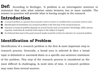 Problem identification and its sources | PPTX