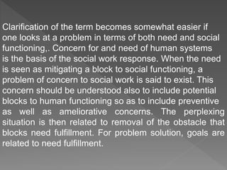 Problem in social case work | PPTX