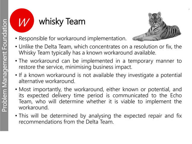 Problem management foundation - Tiger teams | PPTX