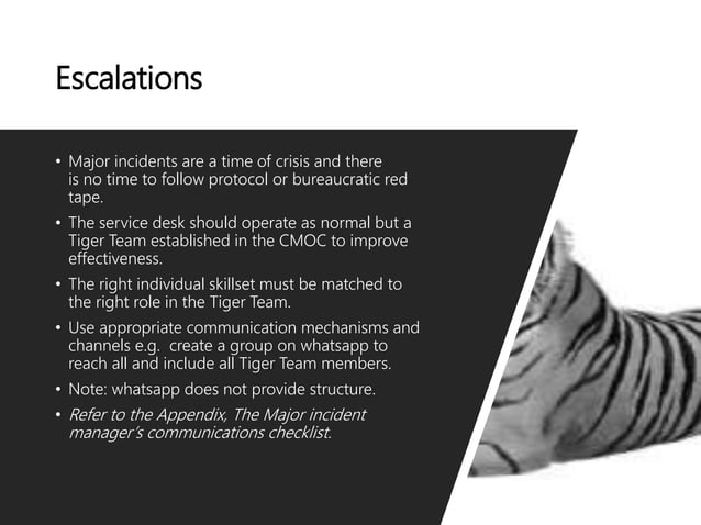Problem management foundation - Tiger teams | PPTX