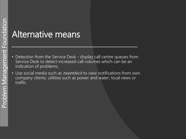 Problem management foundation - Lifecycle | PPT