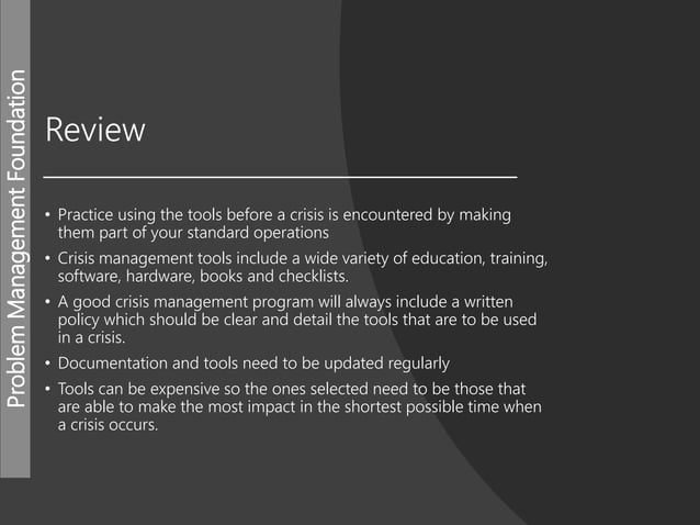 Problem management foundation - Tools | PPT