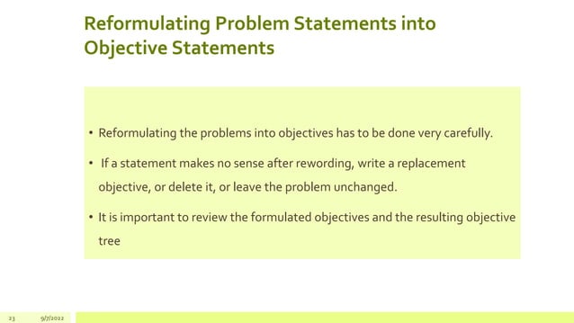 Problem And Objective Tree Pptx