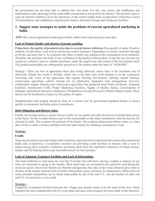 Problem of agricultural marketing in india | PDF