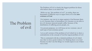 The Problem of evil | PPTX