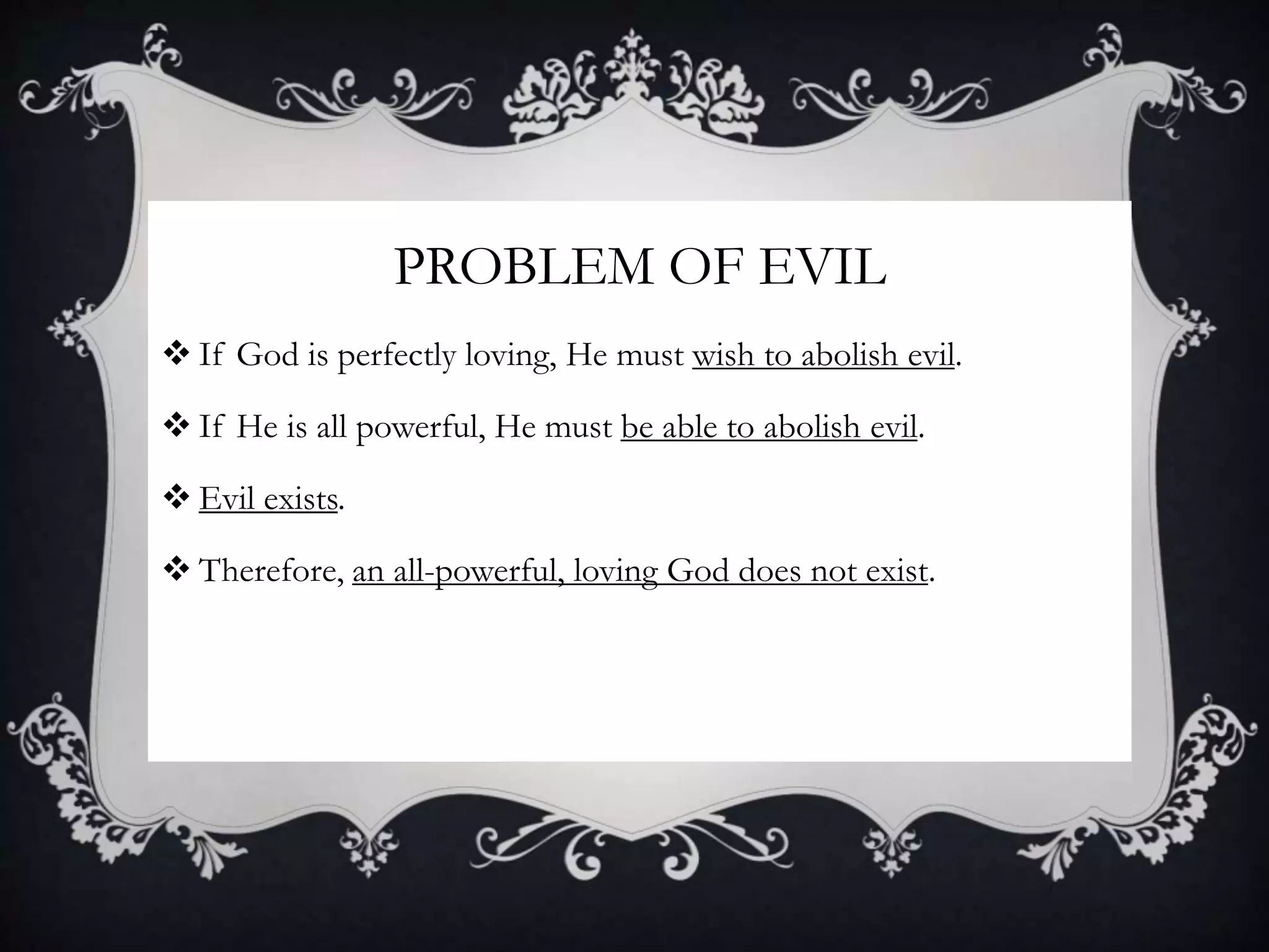 Problem of evil | PPT