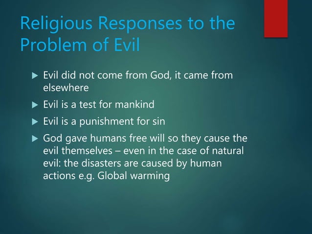 Problem of evil arguments slides | PPT