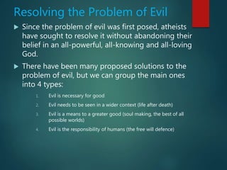 Problem of evil arguments slides | PPT