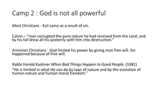 Problem of evil talk 1 20-19 | PPTX