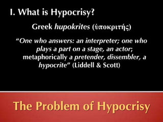 ProblemofHypocrisy.pptx | Christianity | Religion & Spirituality