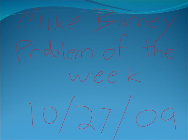 Problem Of The Week Math | PPT