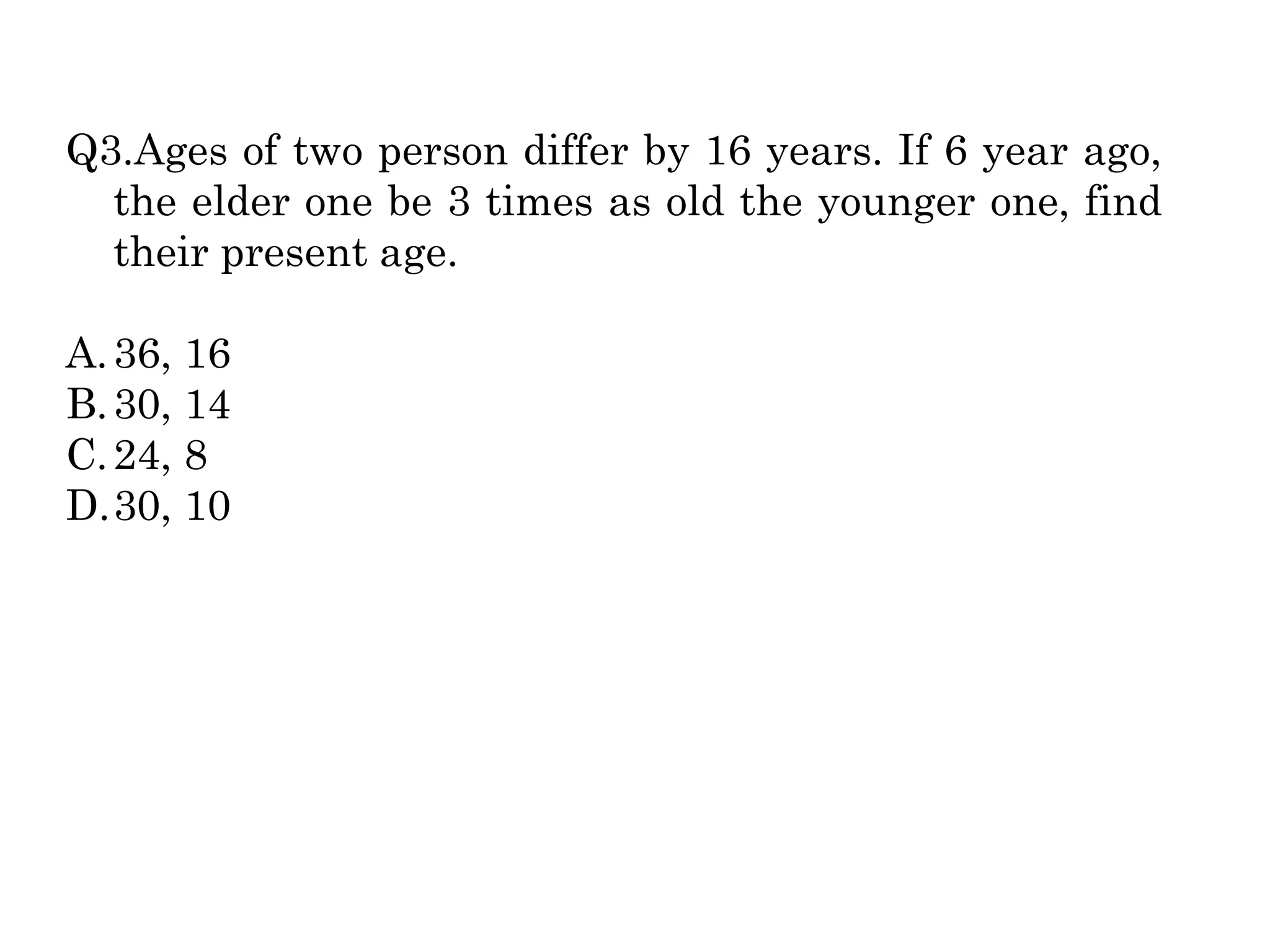 Problem on Ages.ppt