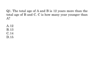 Problem on Ages.ppt