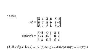 Problem on Vector Linear Algebra: Vector Algebra Identity | PPTX