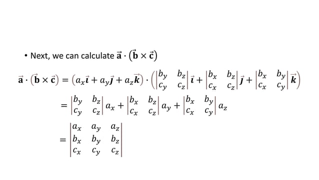 Problem on Vector Linear Algebra: Vector Algebra Identity | PPT